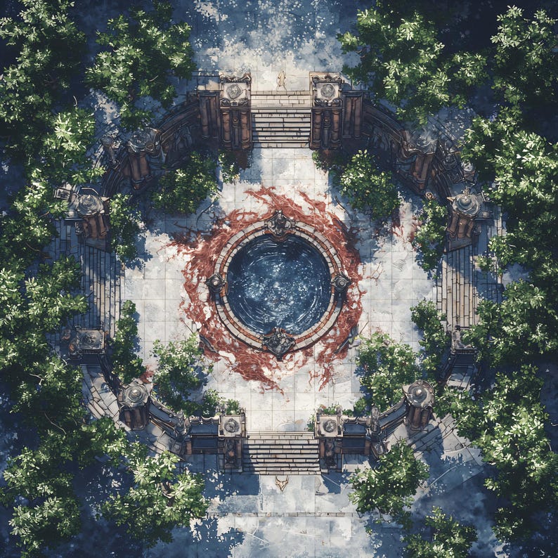 10 Gridless Elemental Shrine Battle Maps | VTT Pack for Dnd, Pathfinder ...