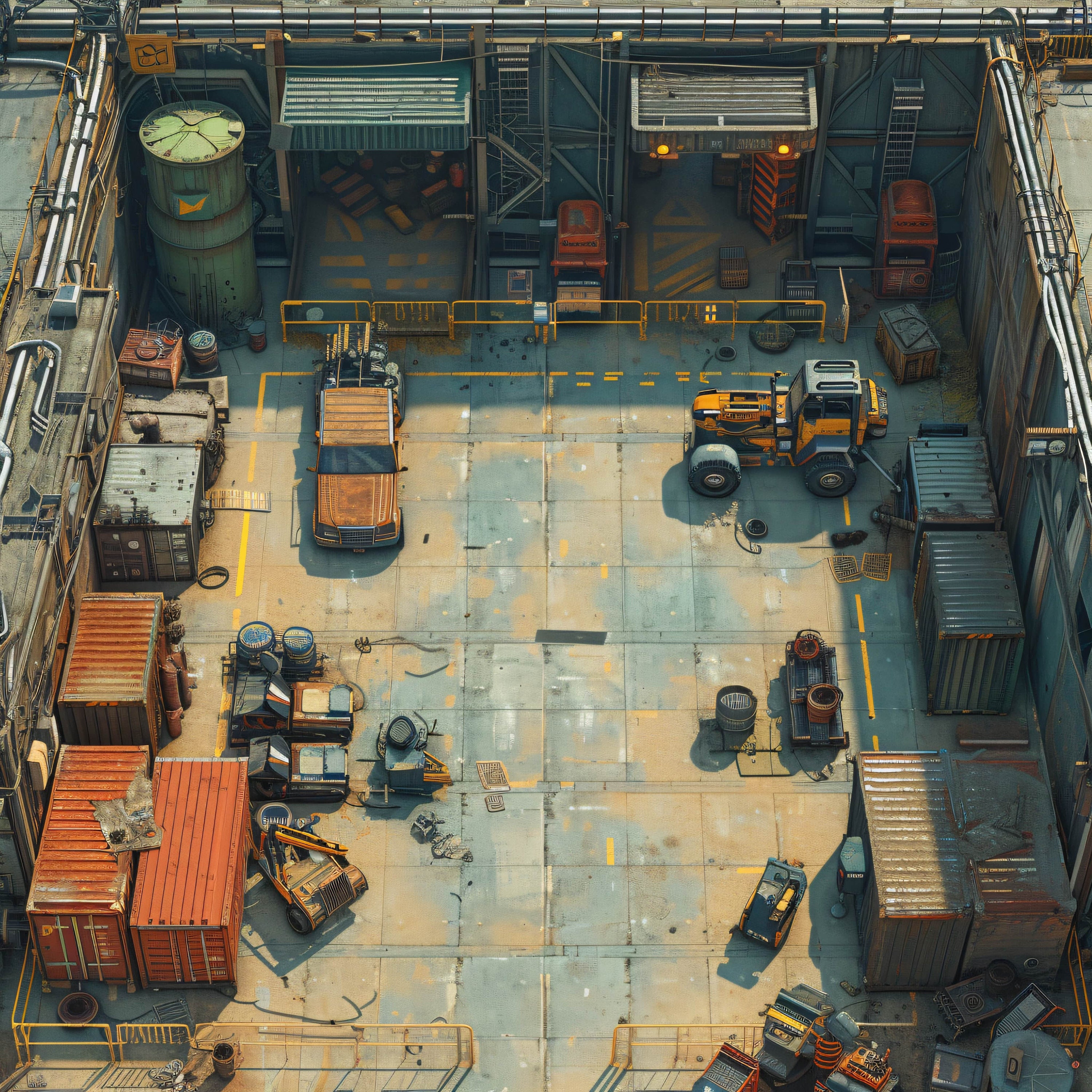 10 Cyberpunk Factory Battlemaps, Sci Fi, Dnd Battle Map, Cyberpunk, D&D ...