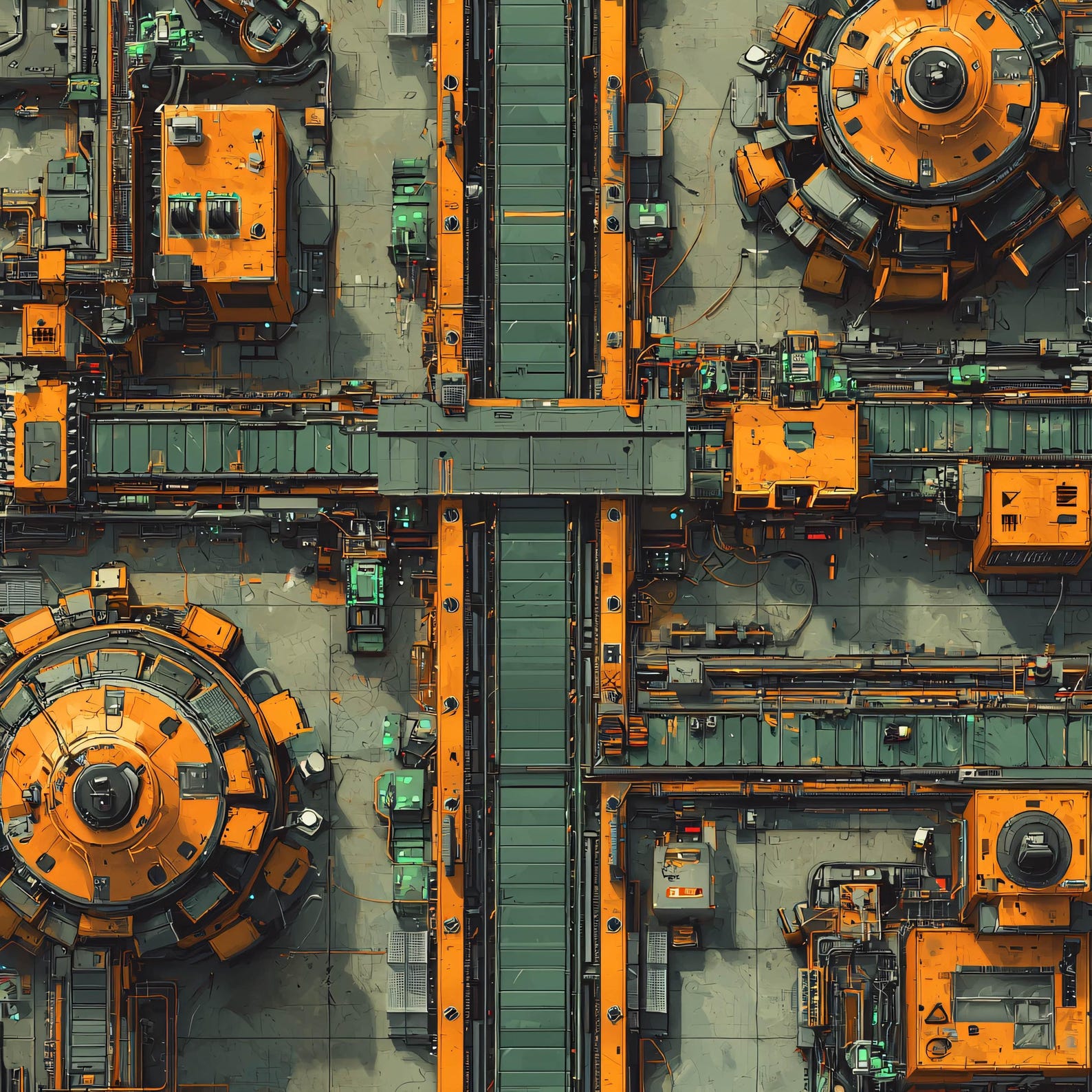 10 Cyberpunk Factory Battlemaps 2, Sci Fi, Dnd Battle Map, Cyberpunk, D ...