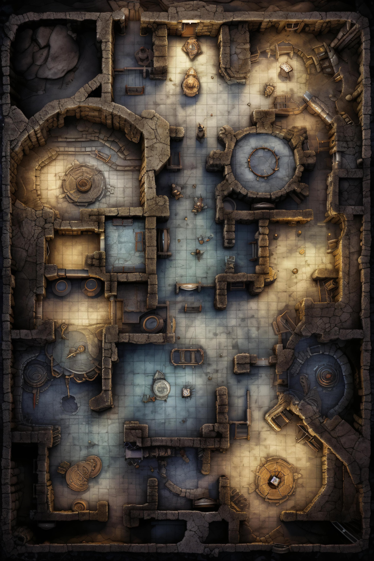 16 Haunted Battle Maps, Dnd Battlemap, Pathfinder, D&D, Battlemap ...