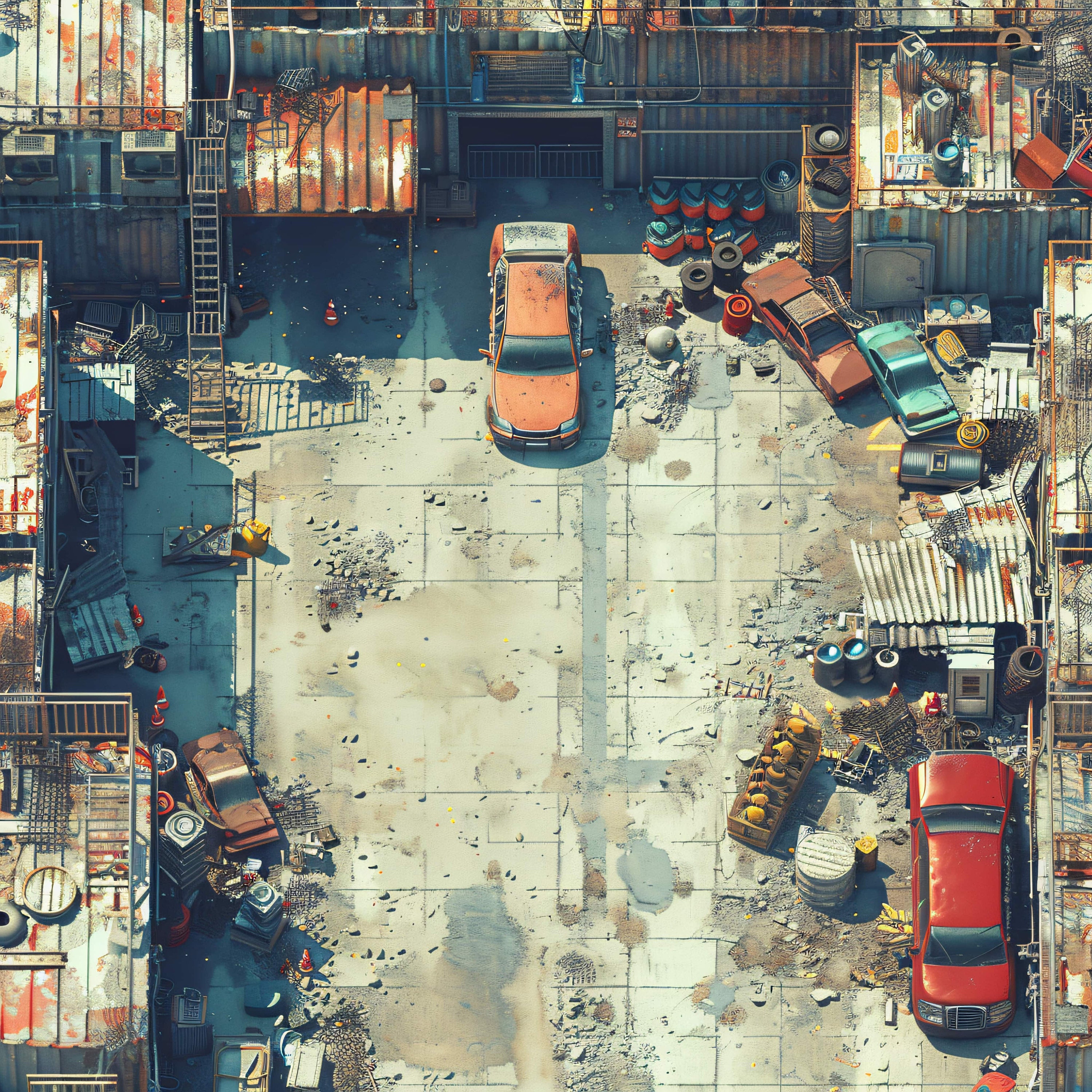 10 Gridless Cyberpunk Factory Battlemaps | VTT Pack for Shadowrun ...