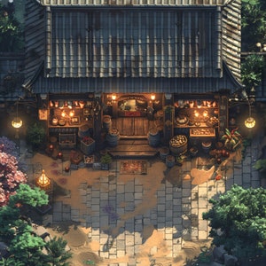 10 Merchant/shop Battle Maps, Dnd Battlemap, Pathfinder, D&D, Dungeons ...