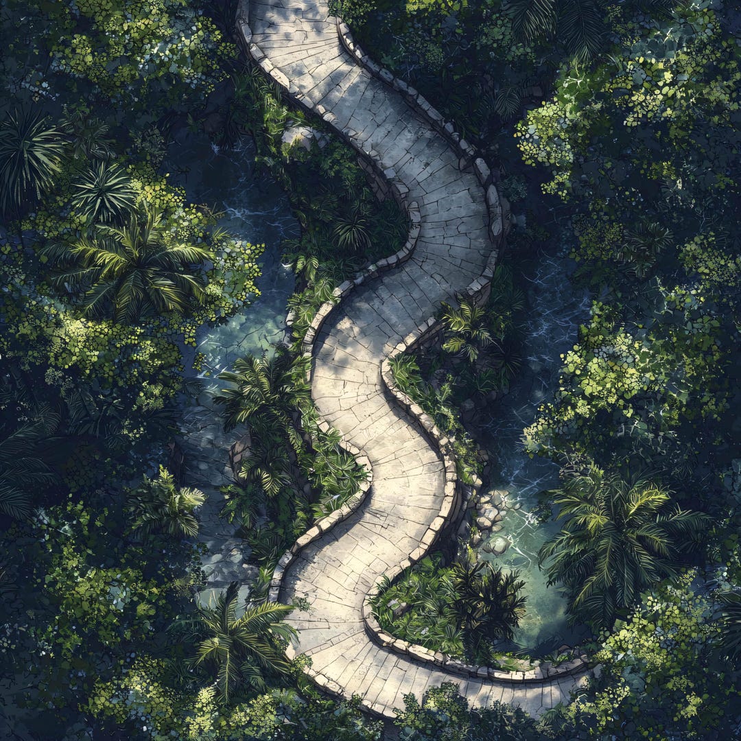 Jungle Path, Dnd Battle Map, Pathfinder, D&D, Battlemap, Dungeons and ...