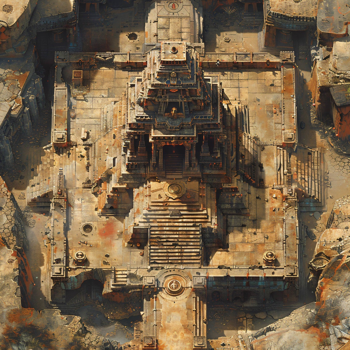 10 Badlands Temple Battle Maps, Dnd Battlemap, Pathfinder, D&D ...