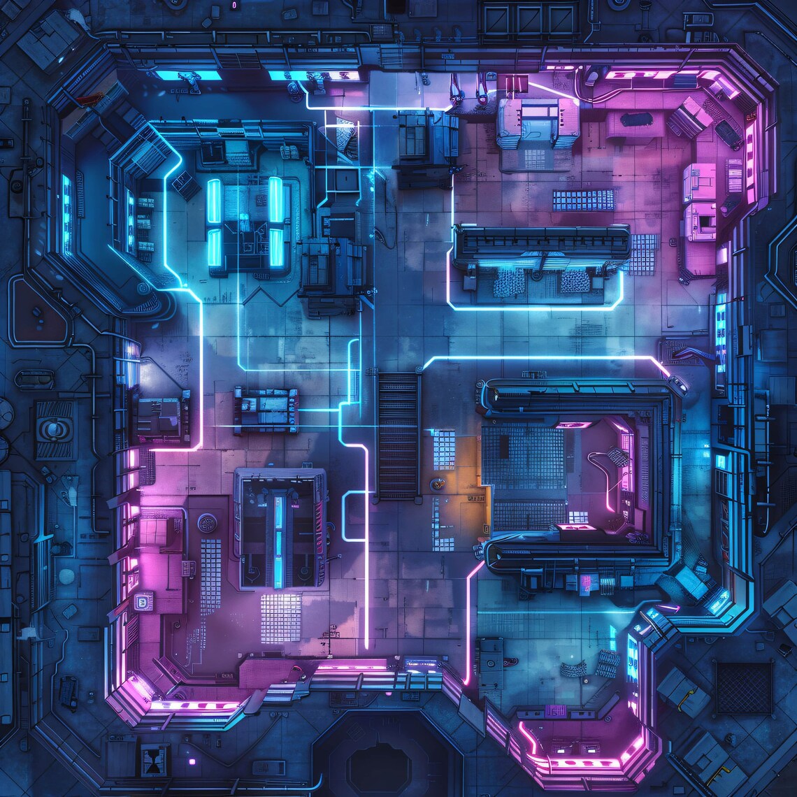 10 Cyberpunk Ripperdoc Battlemaps, Sci Fi, Dnd Battle Map, Cyberpunk, D ...