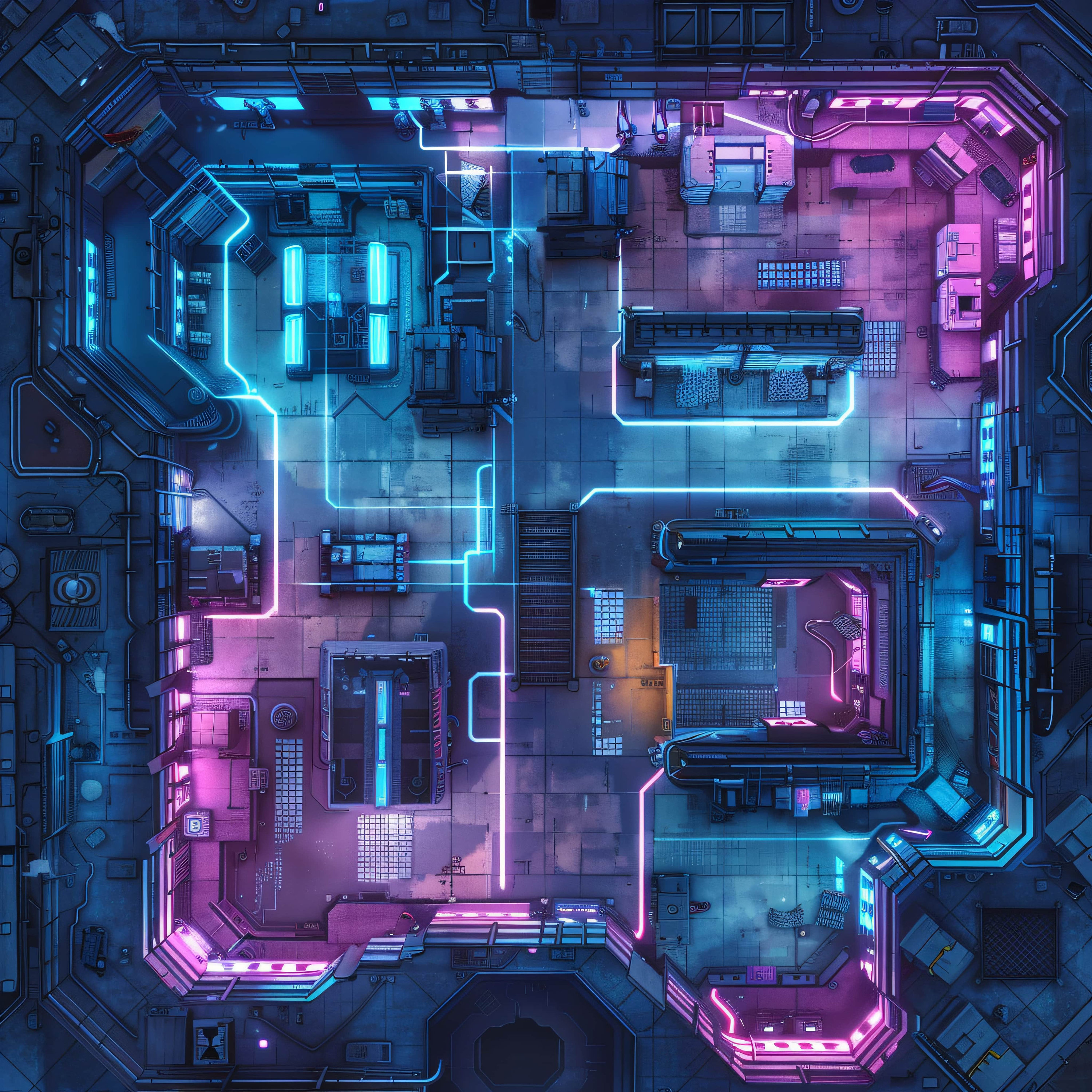 10 Cyberpunk Ripperdoc Battlemaps, Sci Fi, Dnd Battle Map, Cyberpunk, D ...