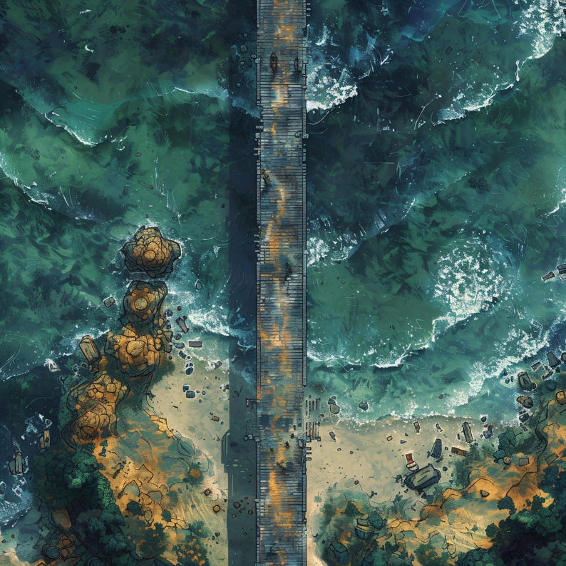 10 Cyberpunk Coast Battlemaps, Sci Fi, Dnd Battlemap, Cyberpunk, D&D ...