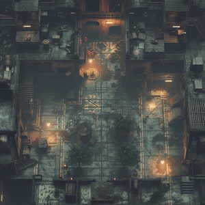 10 Cyberpunk Factory Battlemaps, Sci Fi, Dnd Battle Map, Cyberpunk, D&D ...