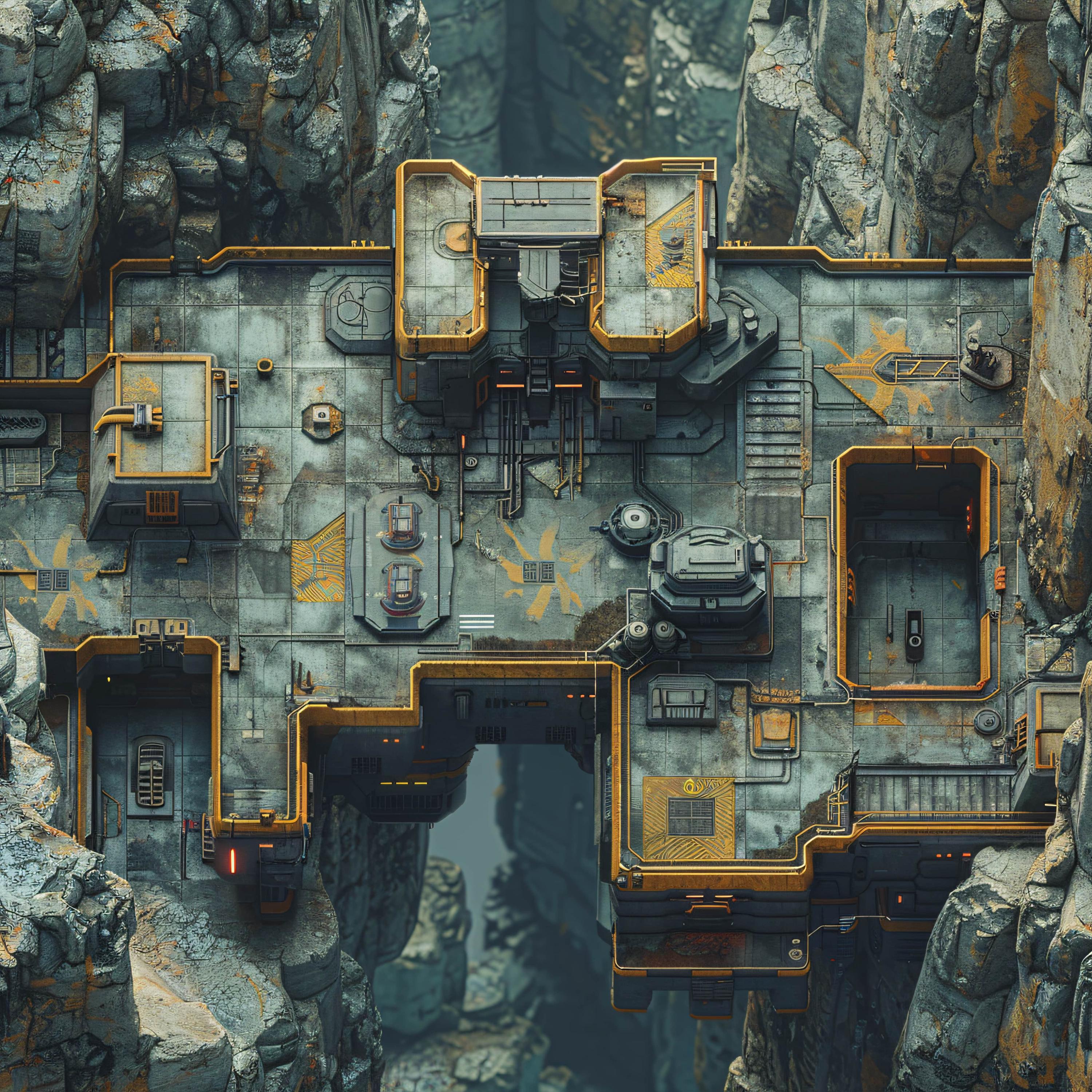 10 Cyberpunk Industrial Battlemaps, Sci Fi, Dnd Battle Map, Cyberpunk ...