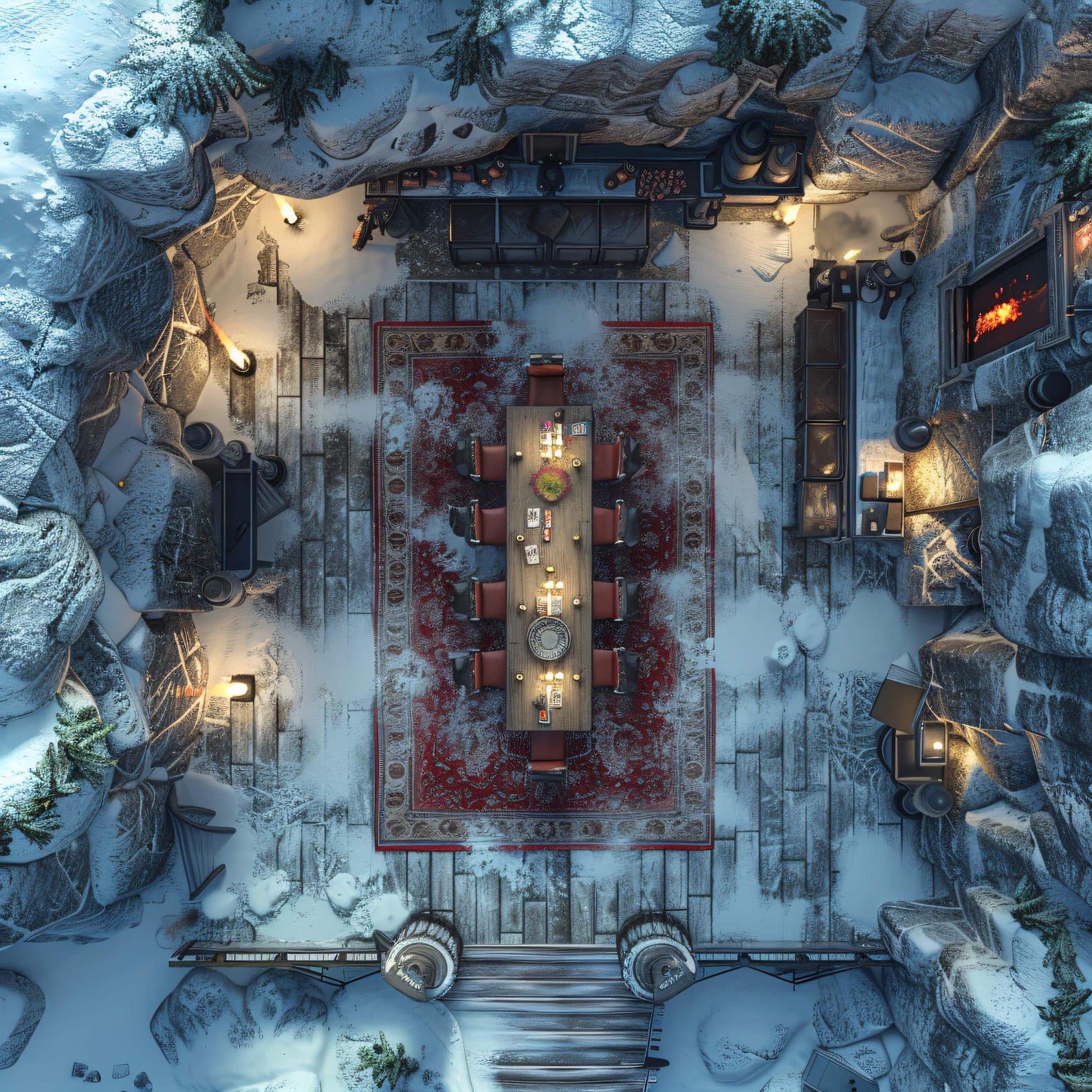 10 More Christmas / Holiday Battle Maps, Pathfinder, D&D, Dungeons and ...