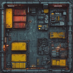 10 Cyberpunk Factory Battlemaps 2, Sci Fi, Dnd Battle Map, Cyberpunk, D ...