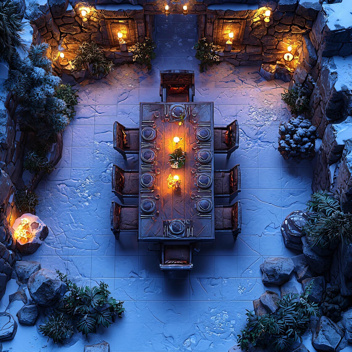 10 More Christmas / Holiday Battle Maps, Pathfinder, D&D, Dungeons and ...