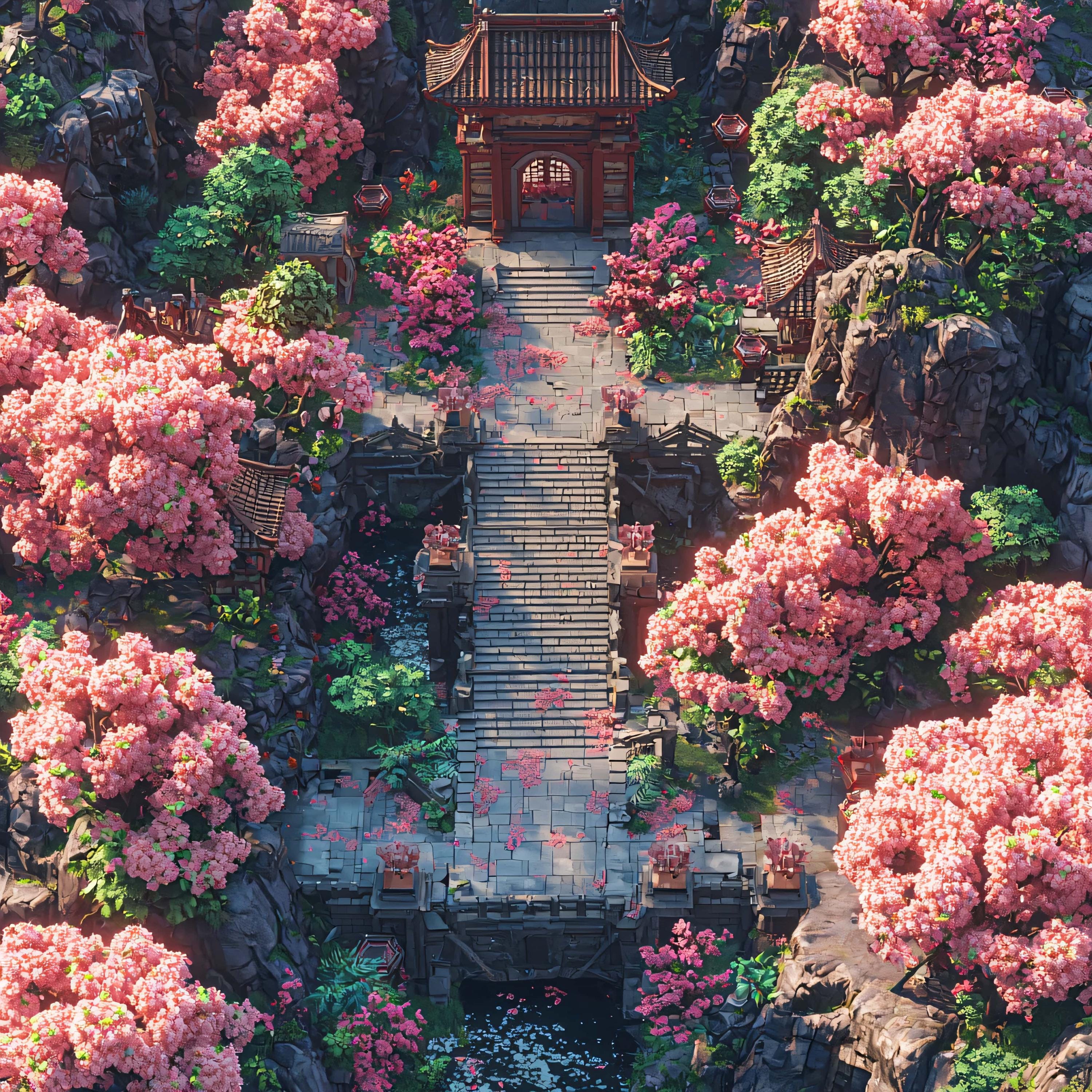 10 Sakura Town Battle Maps, Dnd Battlemap, Pathfinder, D&D, Dungeons ...