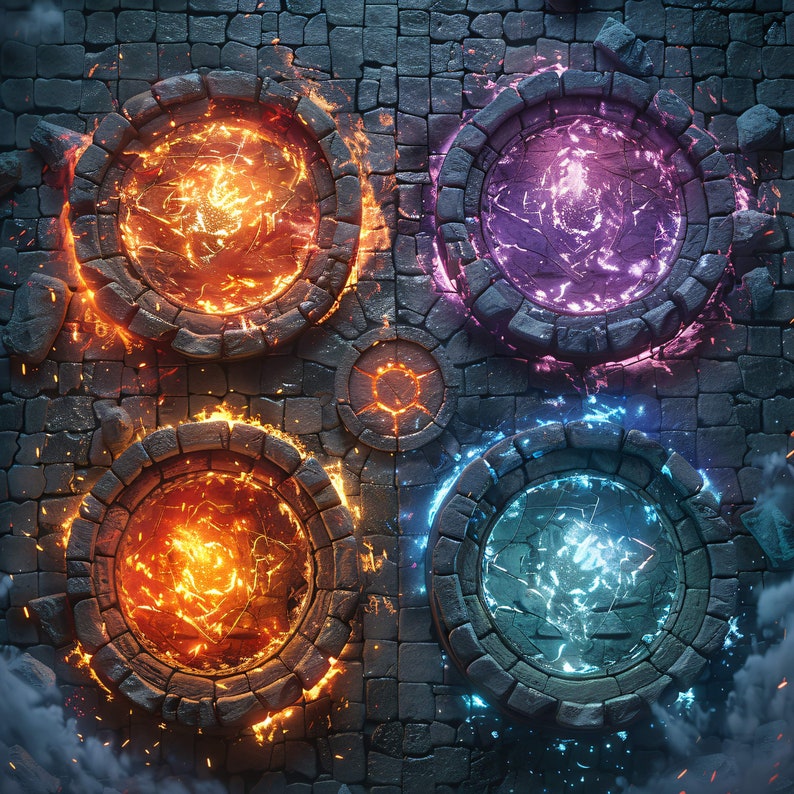 10 Elemental Battle Maps, Dnd Battlemap, Pathfinder,d&d, Battlemap ...