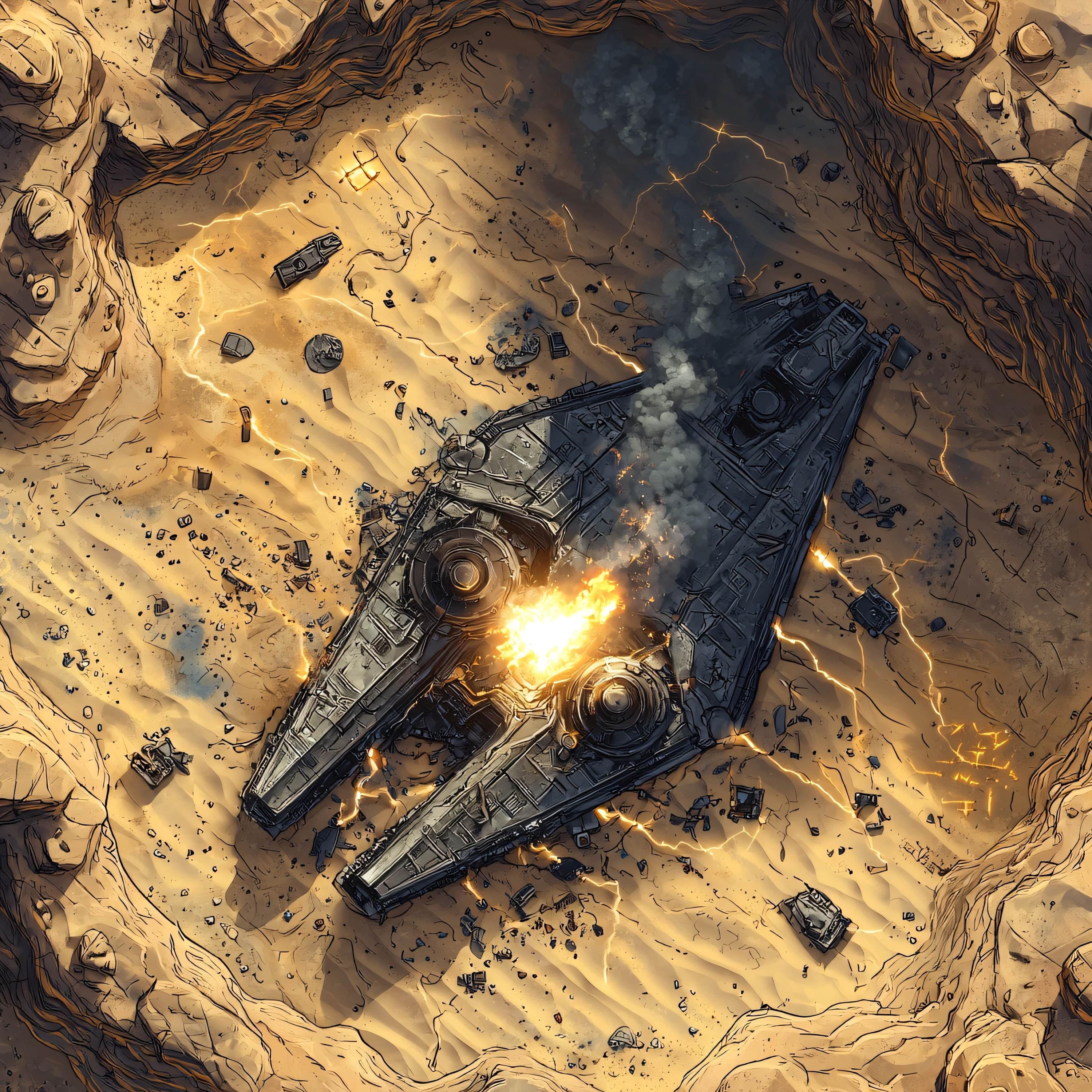 10 Cyberpunk Ship/spaceship Wreck Battlemaps, Sci Fi, Dnd Battle Map, D ...