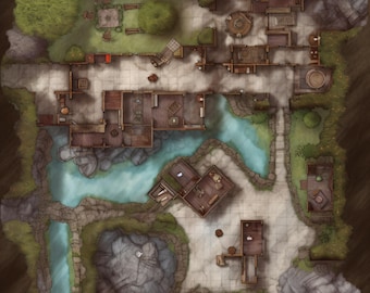 10 Town Battle Maps Dnd Battle Map Pathfinder D&D - Etsy Israel