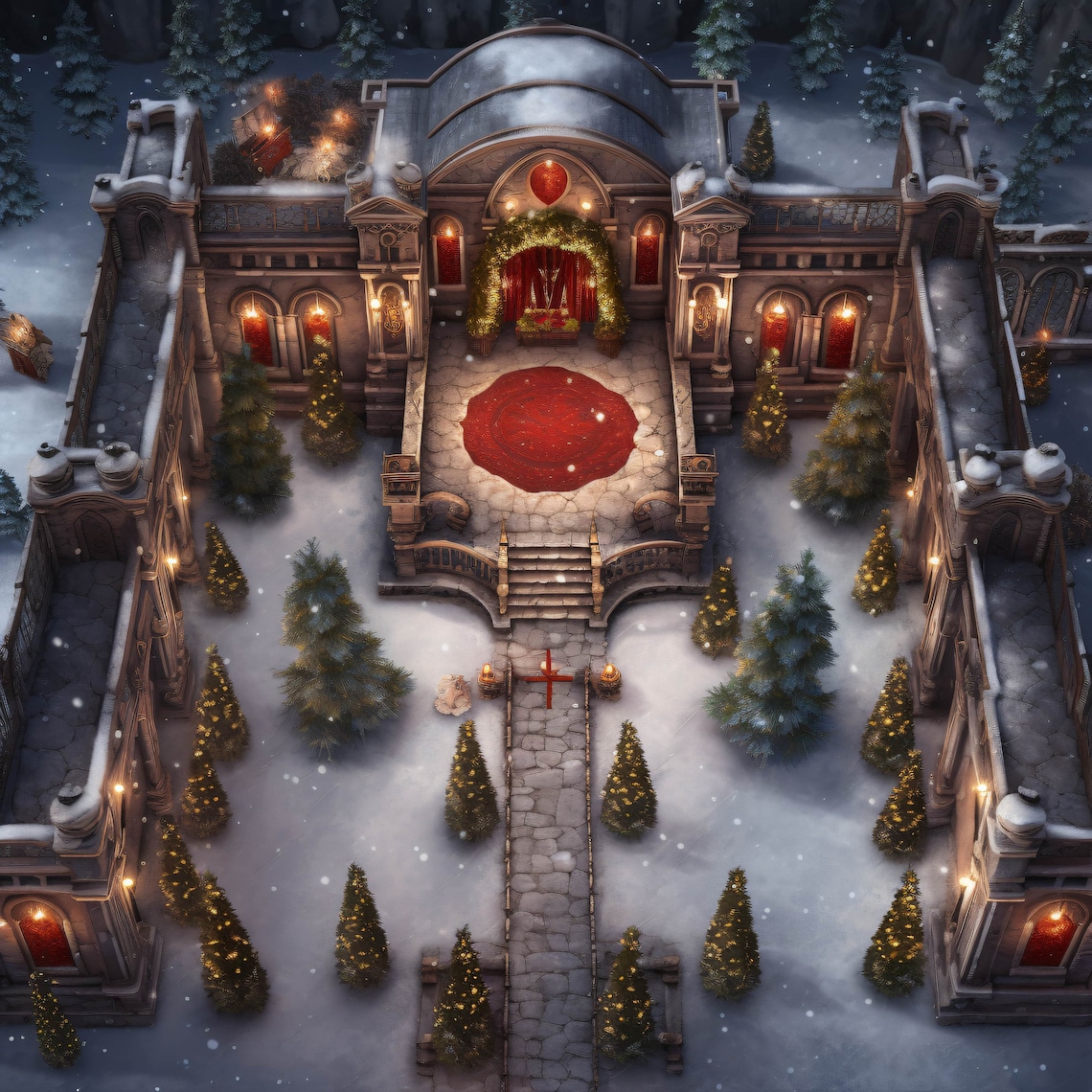 20 Christmas/holiday Battle Maps, Dnd, Pathfinder, D&D, Dungeons and ...