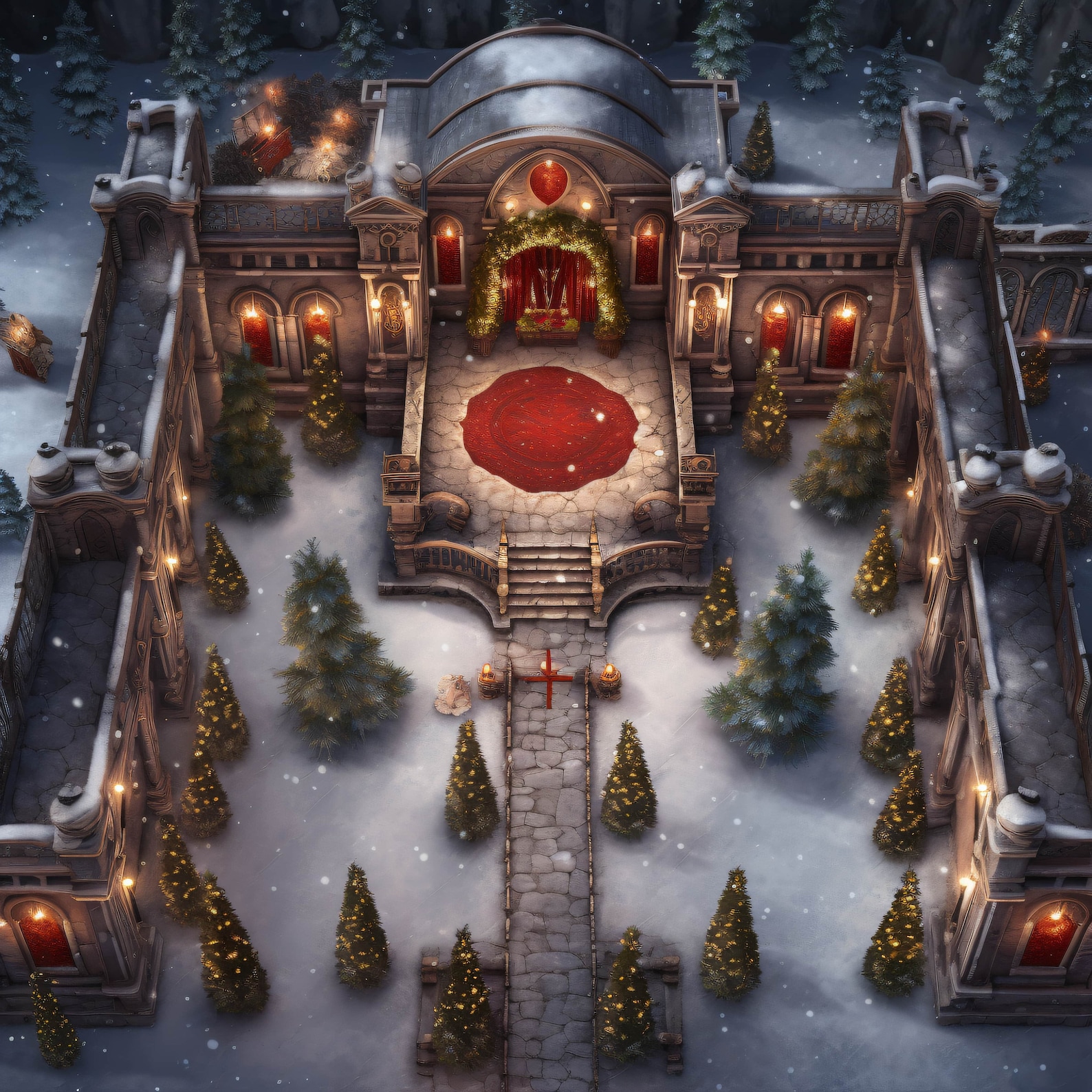 20 Christmas/holiday Battle Maps, Dnd, Pathfinder, D&D, Dungeons and ...