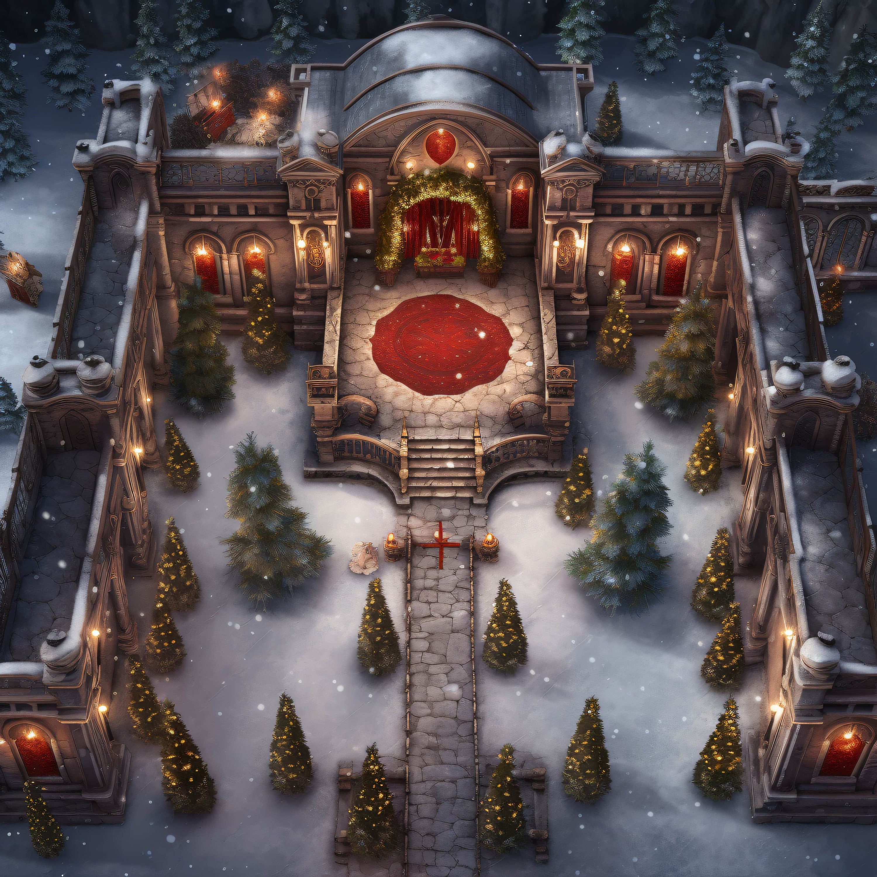 20 Christmas/holiday Battle Maps, Dnd, Pathfinder, D&D, Dungeons and ...