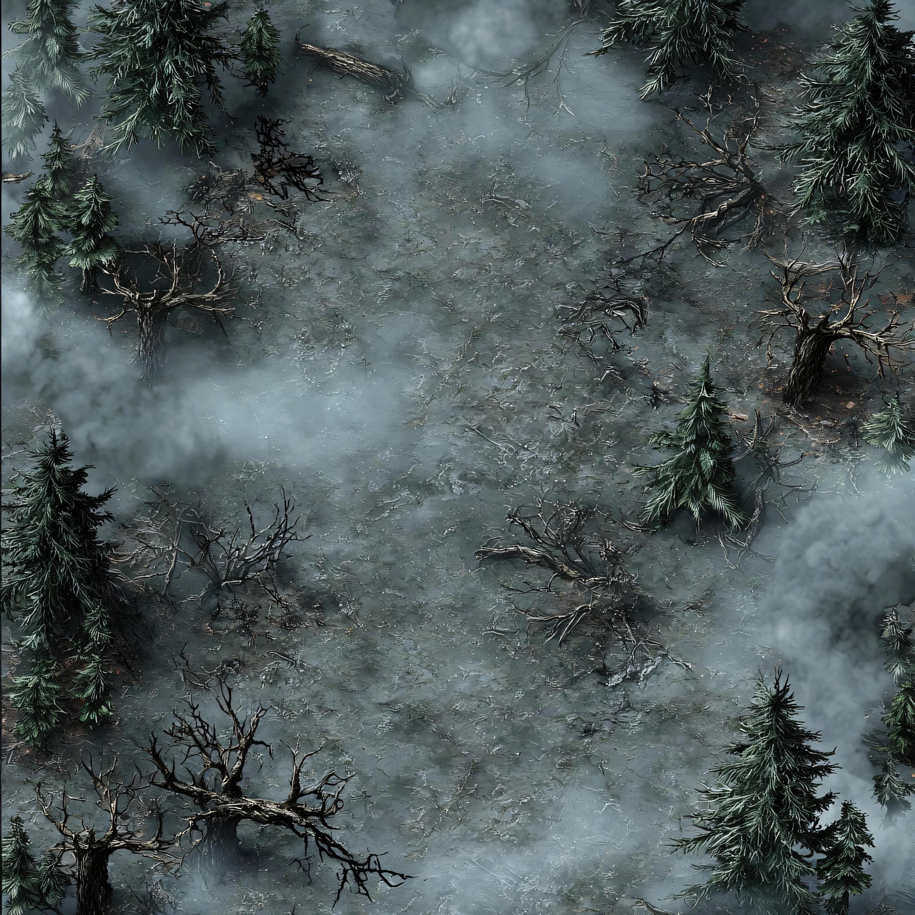 10 Charred Forest Battlemaps, Dnd Battle Map, Pathfinder, D&D ...