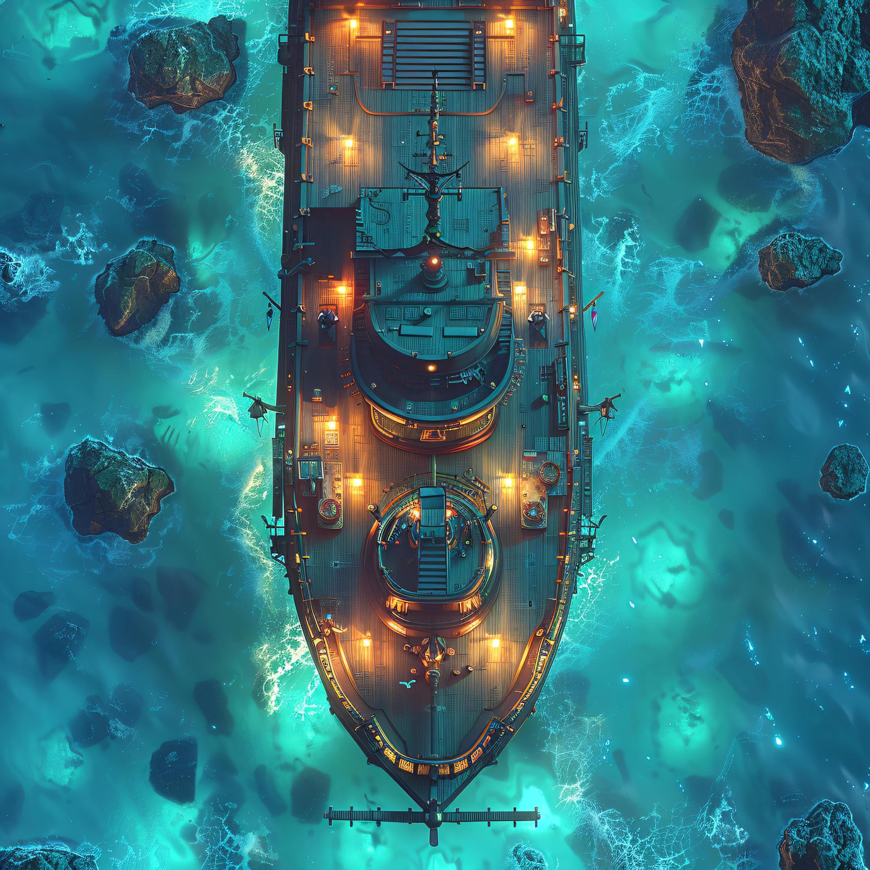 10 Cyberpunk River Battlemaps, Sci Fi, Cyberpunk, Battle Map, D&D ...