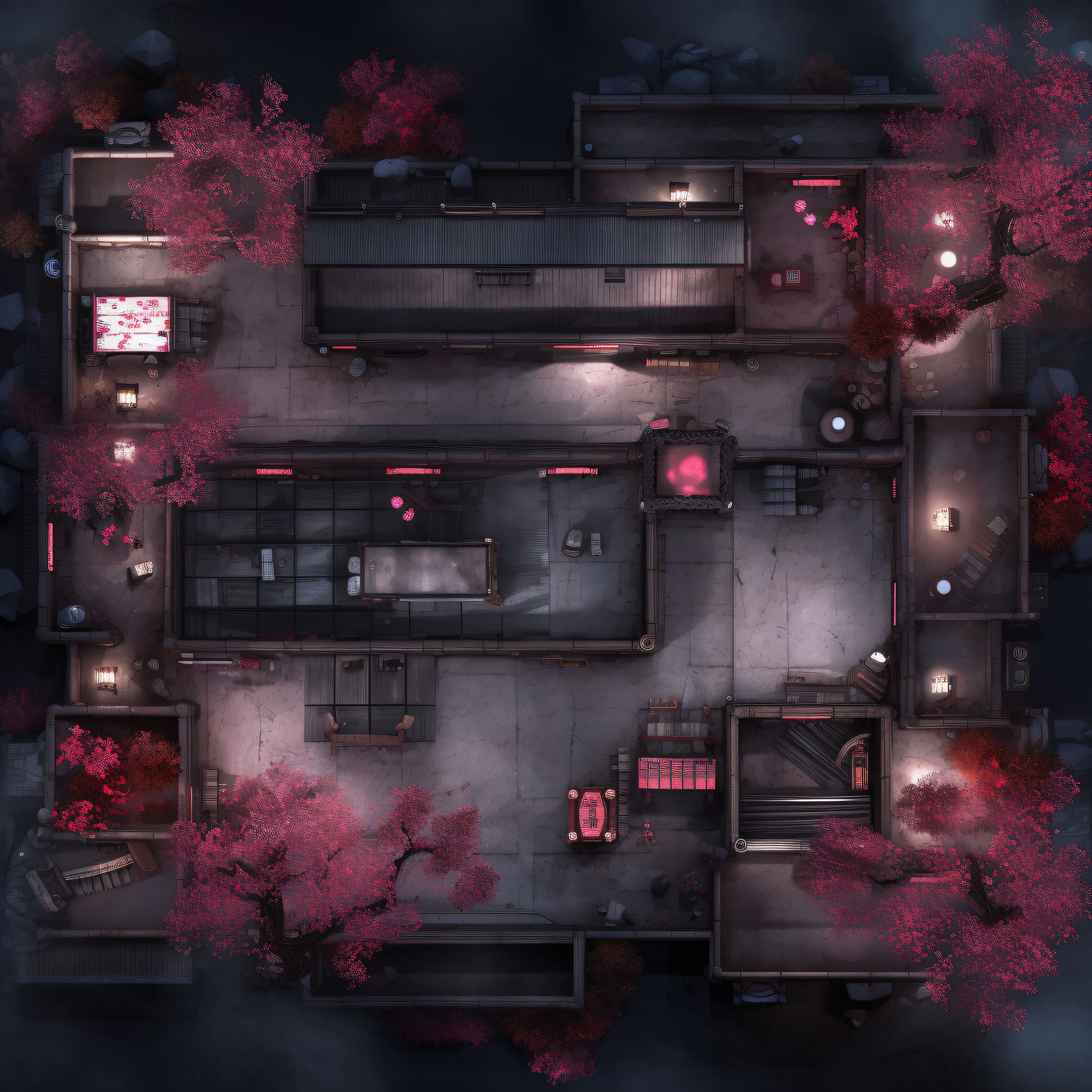 10 Fancy Cyberpunk Battlemaps, Sci Fi, Dnd Battle Map, Cyberpunk, D&D ...