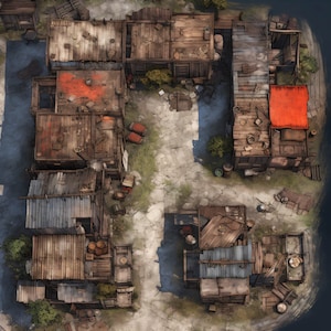 10 Slums Battle Maps, Dnd Battle Map, Pathfinder, D&D, Battlemap ...