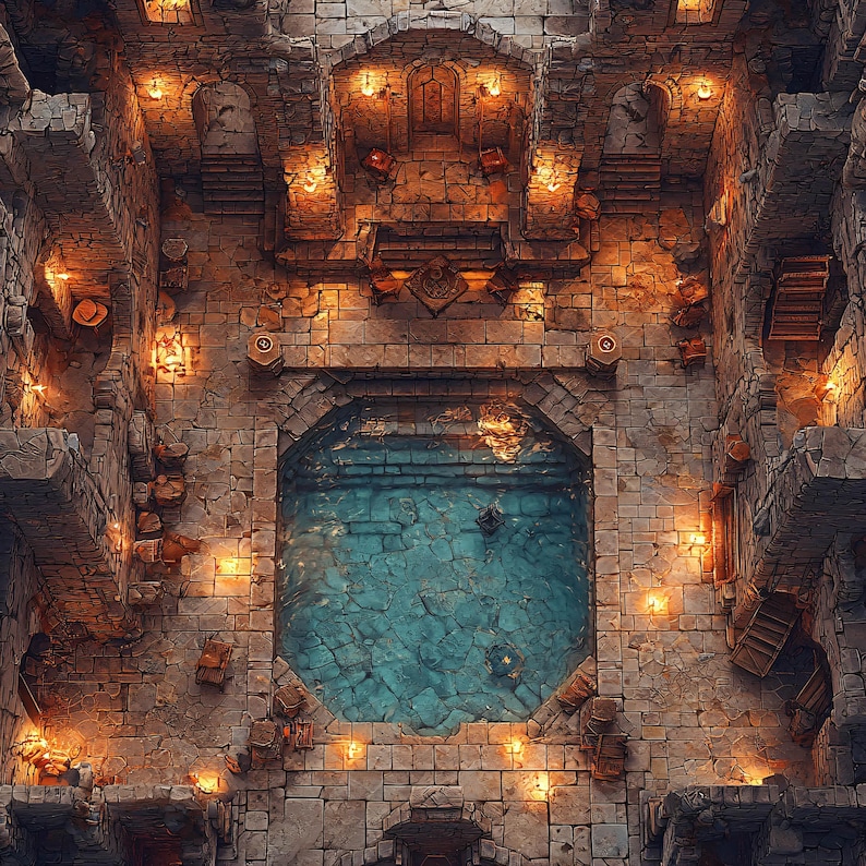 10 Gridless Castle Interior Battle Maps | VTT Pack for Dnd, Pathfinder ...