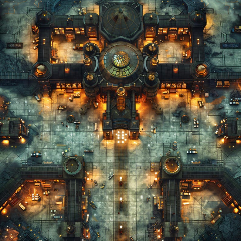 10 Cyberpunk Train / Railroad Battlemaps, Sci Fi, Dnd Battle Map, D&D ...