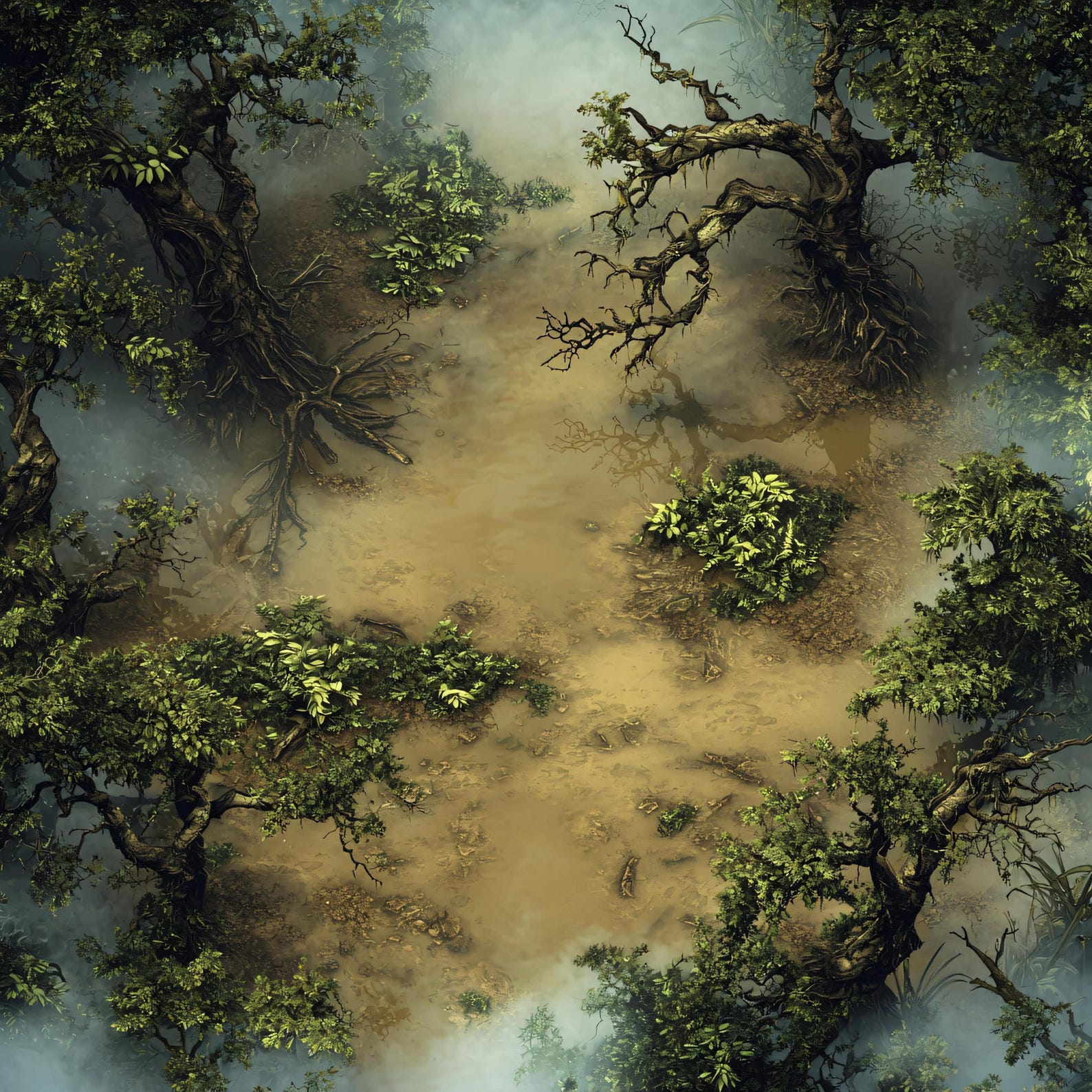 10 Swamp Battle Maps 3, Dnd Battle Map, Pathfinder, D&D, Battlemap ...