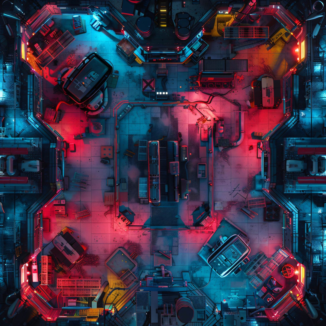 10 Cyberpunk Ripperdoc Battlemaps, Sci Fi, Dnd Battle Map, Cyberpunk, D ...