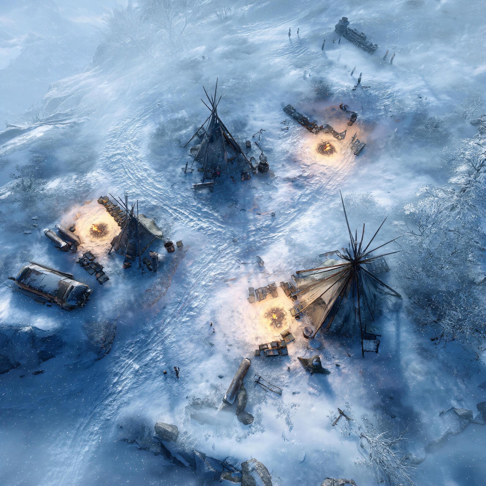 10 Gridless Winter Life Battle Maps | VTT Pack for Dnd, Pathfinder ...