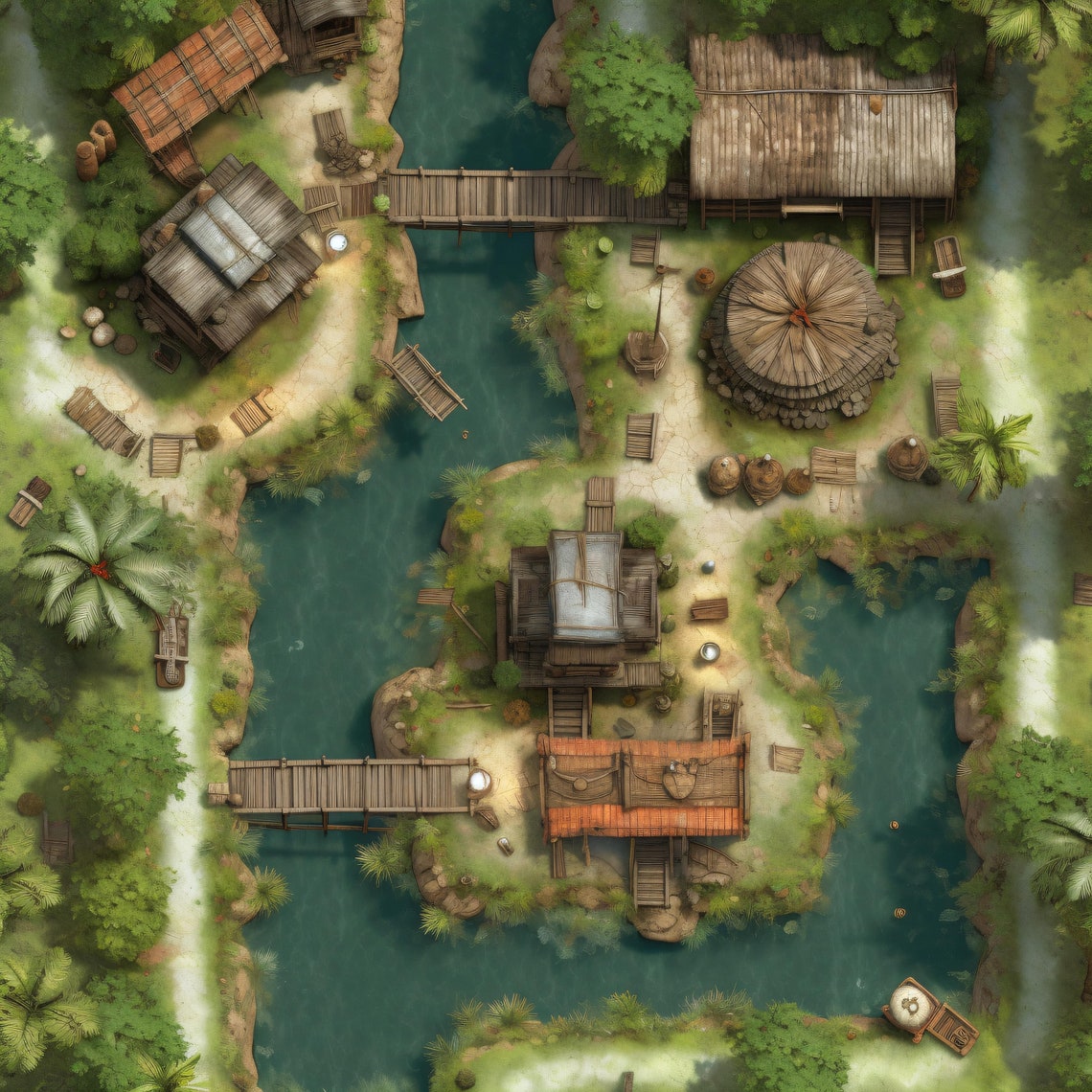 10 Market Battle Maps, Dnd Battlemap, Pathfinder, D&D, Battlemap ...