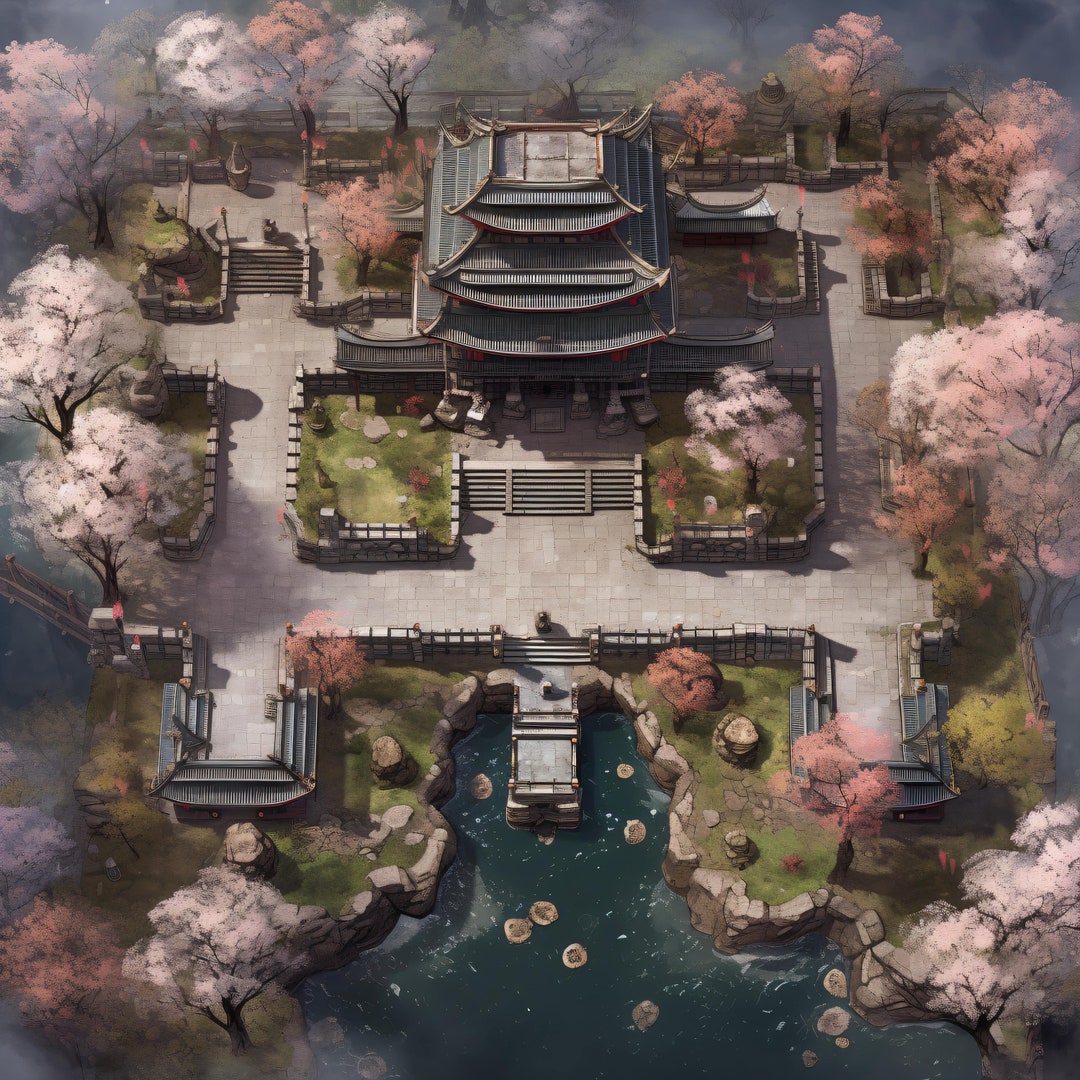10 Cherry Blossom Battle Maps, Dnd, Pathfinder, D&D, Battlemap ...