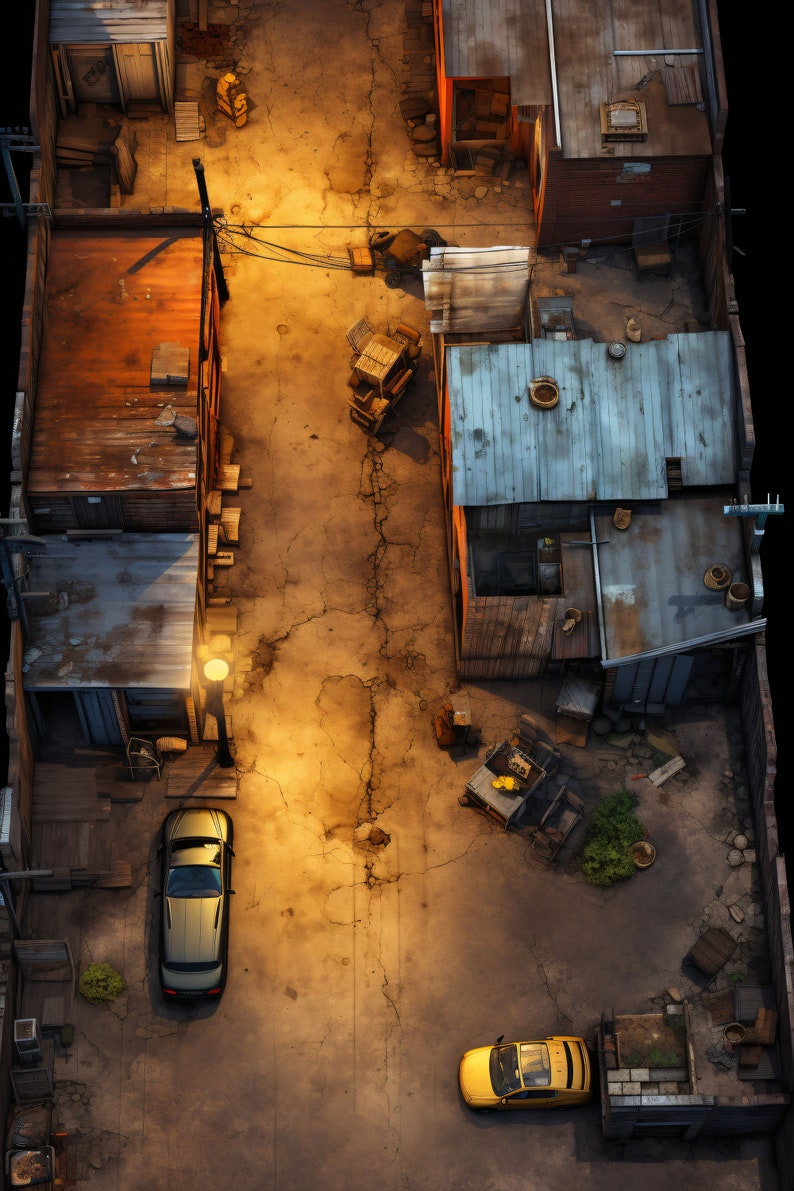 10 Cyberpunk Badlands / Nomad Battlemaps, Sci Fi, Cyberpunk, D&D ...