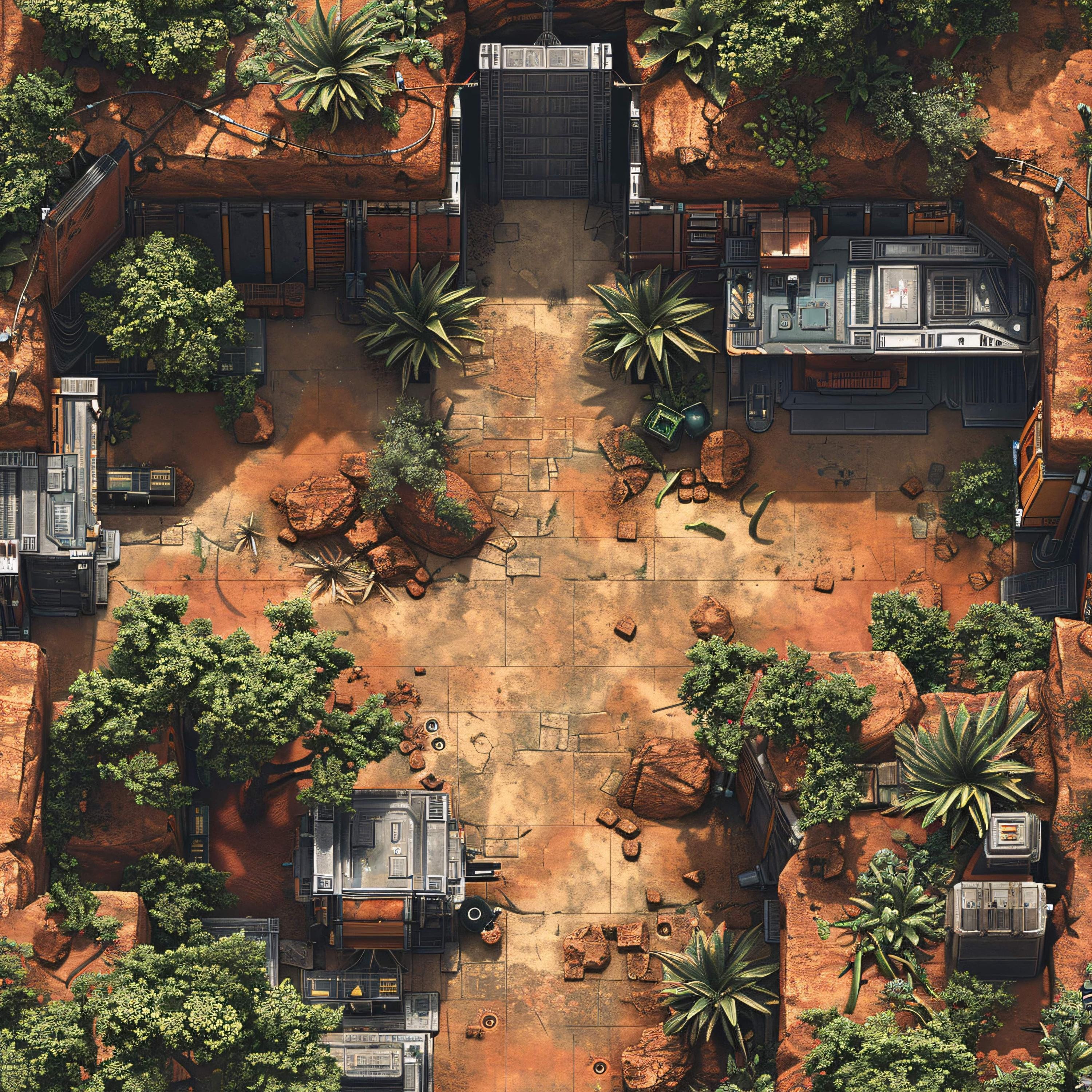 10 Cyberpunk Rural Battlemaps, Sci Fi, Cyberpunk, D&D, Shadowrun ...
