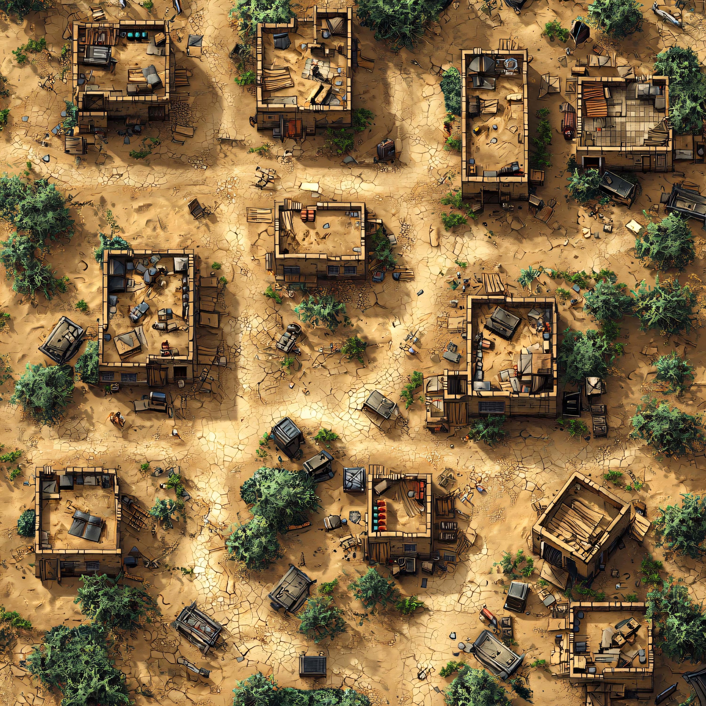 10 Cyberpunk Desert Battlemaps, Sci Fi, Dnd Battle Map, Cyberpunk, D&D ...