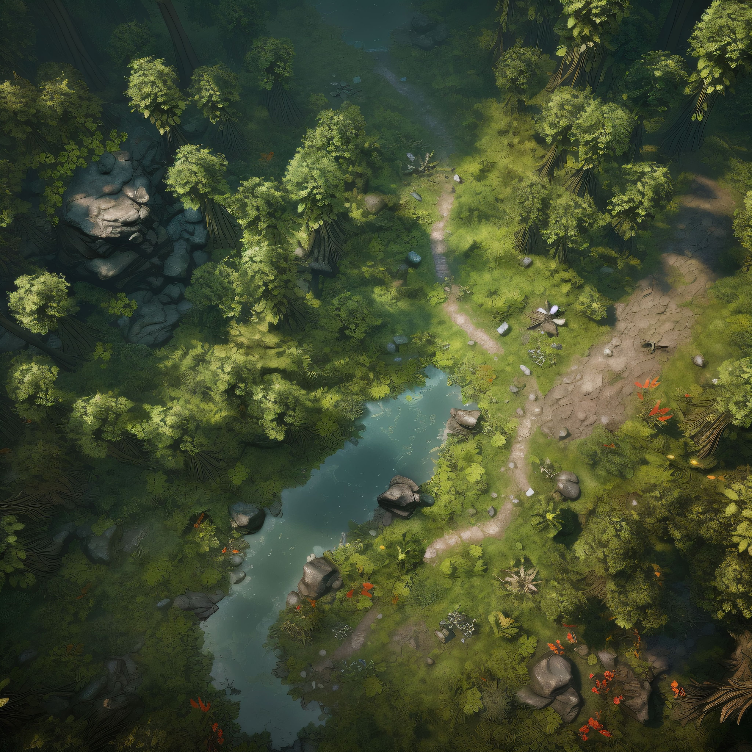 10 Forest Battle Maps, Dnd Battle Map, Pathfinder, D&D, Battlemap ...