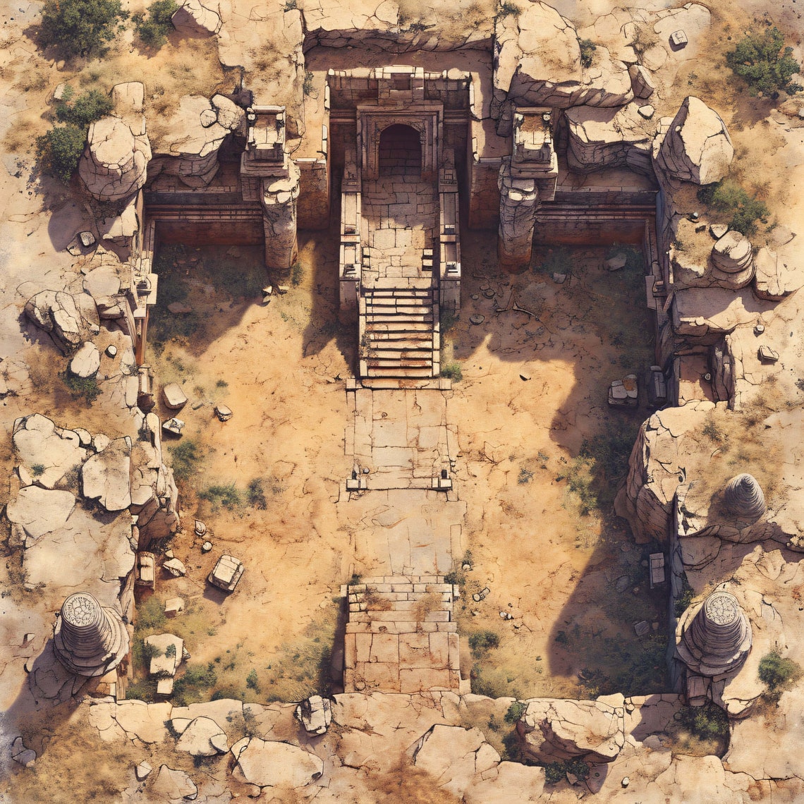 10 Archeological Site Battle Maps, Dnd, Pathfinder, D&D, Battlemap ...