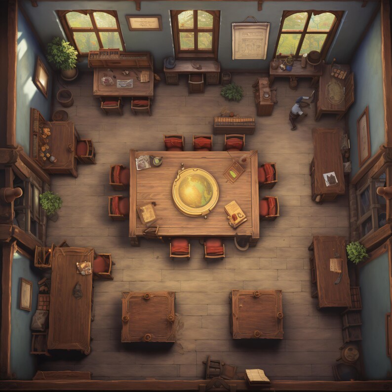 10 Classroom Battle Maps, Dnd, Pathfinder, D&D, Battlemap, Dungeons and ...