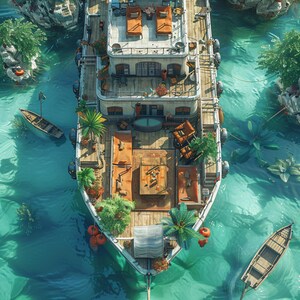 10 Beach Resort Maps, Pathfinder, D&D, Battlemap, Dungeons and Dragons ...