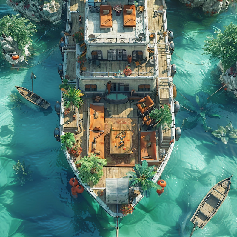 10 Beach Resort Maps, Pathfinder, D&D, Battlemap, Dungeons and Dragons ...