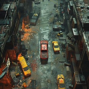 10 Cyberpunk City Streets Battlemaps, Sci Fi, Cyberpunk, D&D, Shadowrun ...