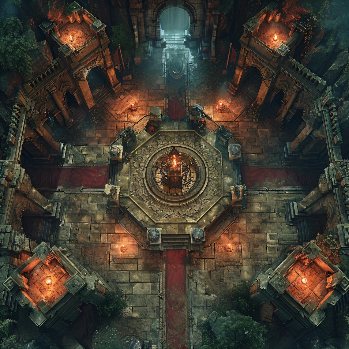 10 Underdark Temple Battle Maps, Dnd Battlemap, Pathfinder, D&D ...