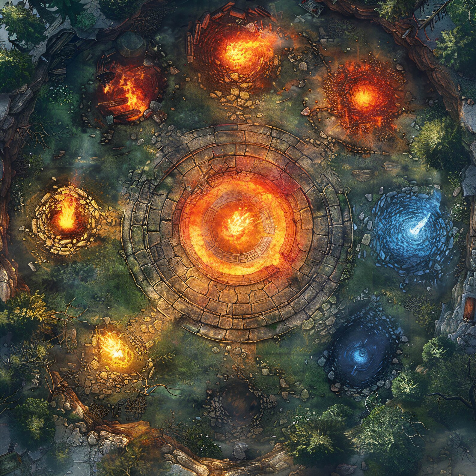 10 Elemental Battle Maps, Dnd Battlemap, Pathfinder,d&d, Battlemap ...