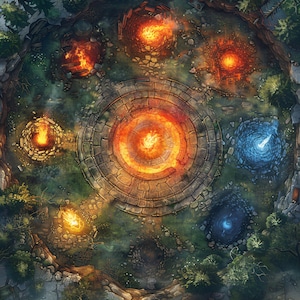 10 Elemental Battle Maps, Dnd Battlemap, Pathfinder,d&d, Battlemap ...