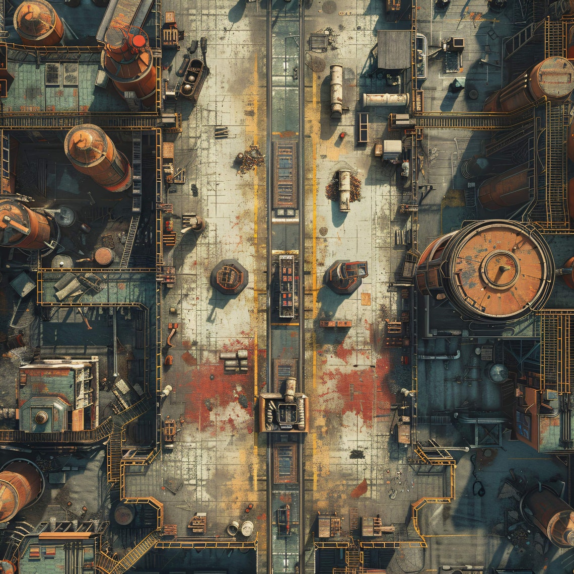 10 Cyberpunk Docks/warehouses Battlemaps, Sci Fi, Cyberpunk, D&D ...