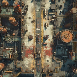 10 Cyberpunk Docks/warehouses Battlemaps, Sci Fi, Cyberpunk, D&D ...