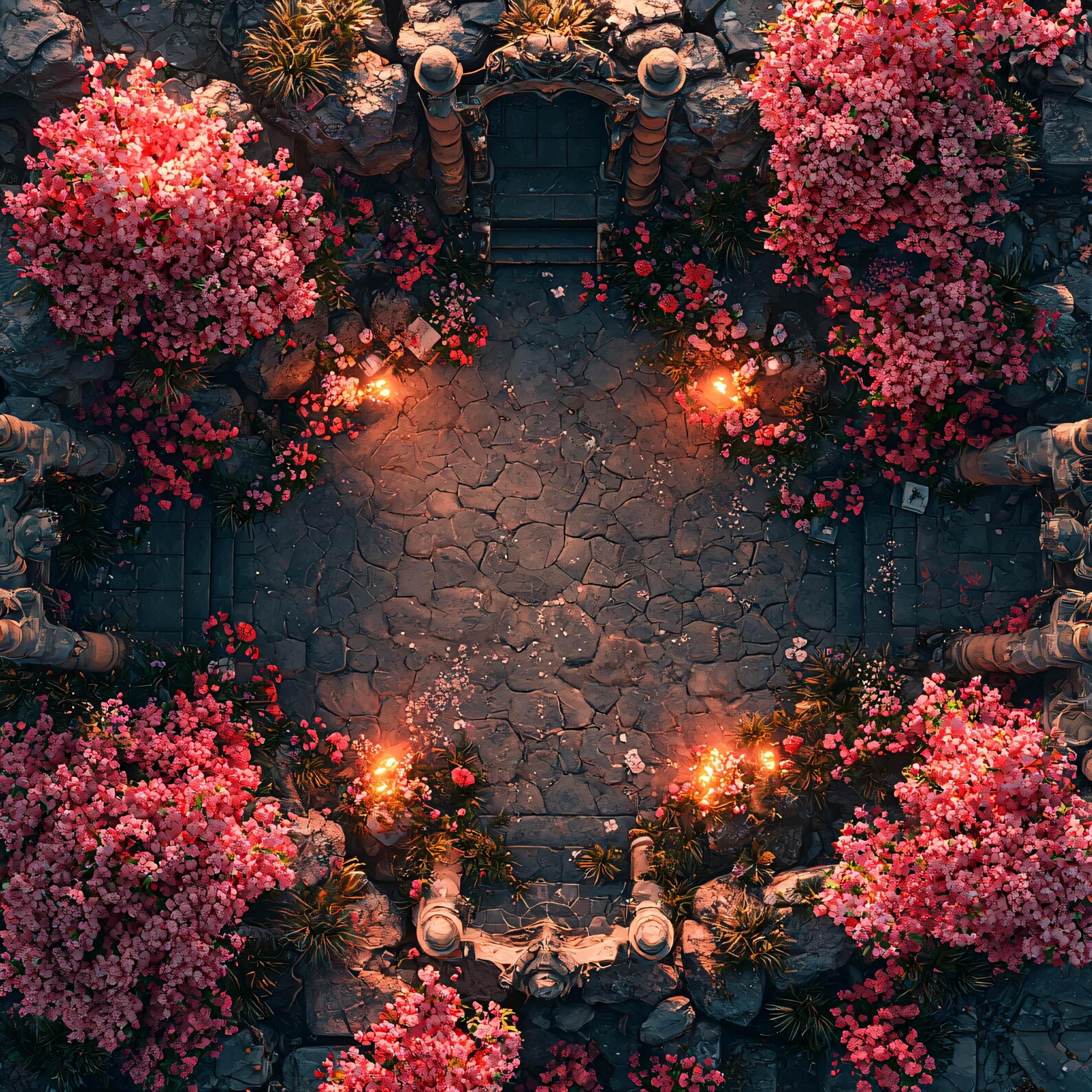 10 Sakura Town Battle Maps, Dnd Battlemap, Pathfinder, D&D, Dungeons ...