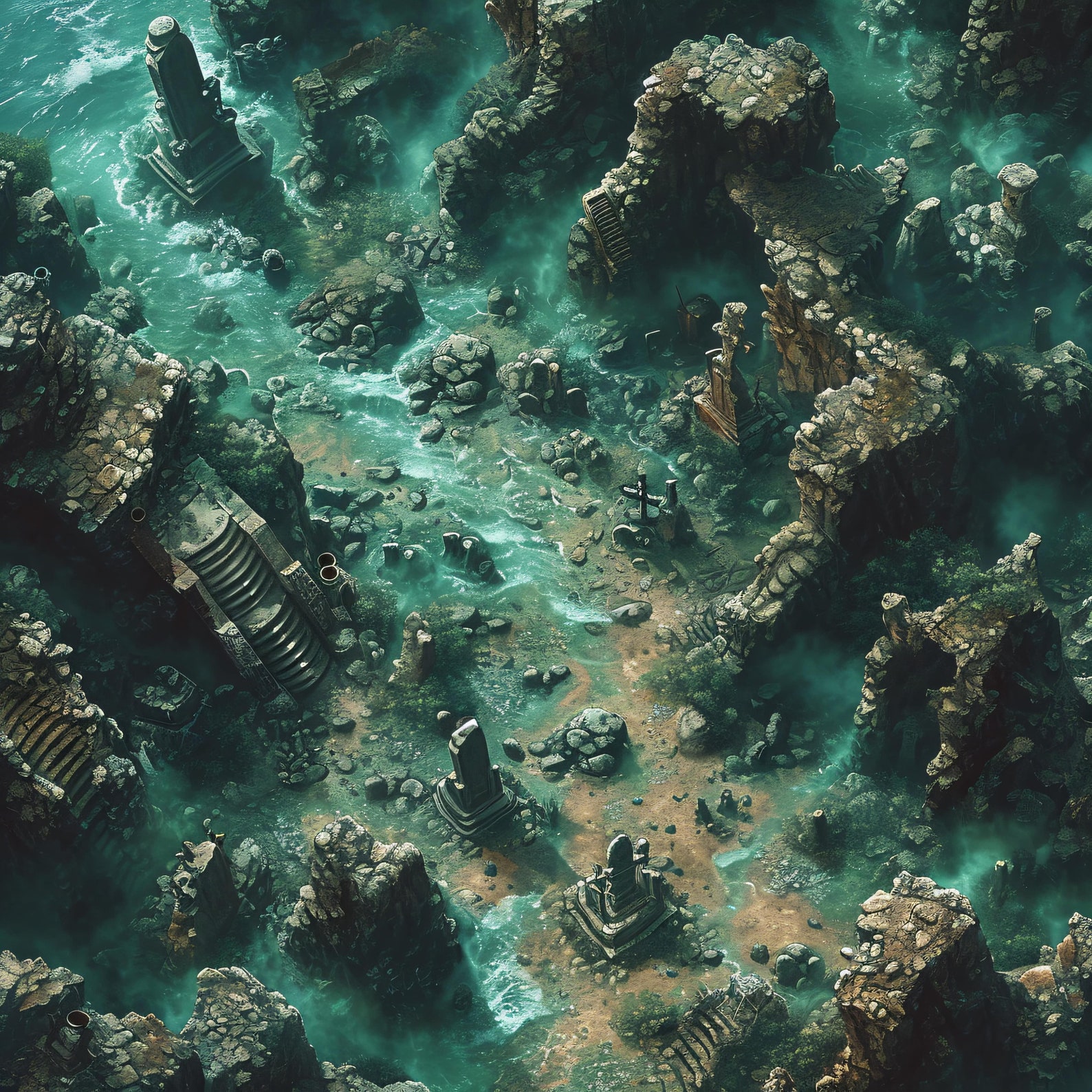 10 Tomb and Grave Battle Maps 2 , Dnd, Pathfinder, D&D, Battlemap ...